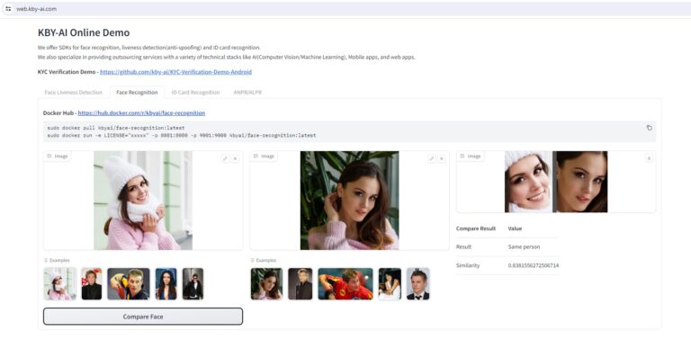 Best Face Recognition API 3.0 - KBY-AI